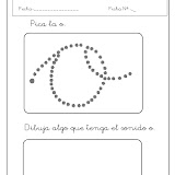 FICHAS DE LA LETRA O PARA NIÑOS DE PREESCOLAR