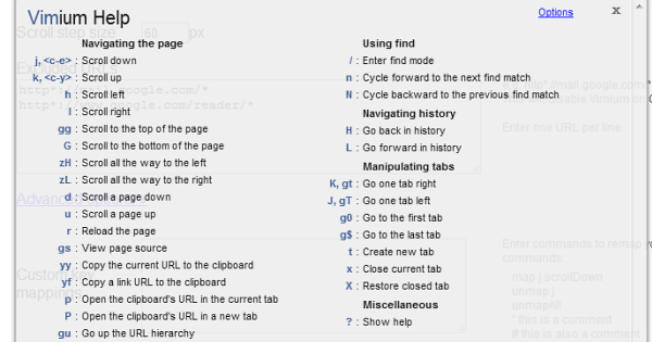 Vimium Adds Plenty of New Keyboard Shortcuts to Chrome