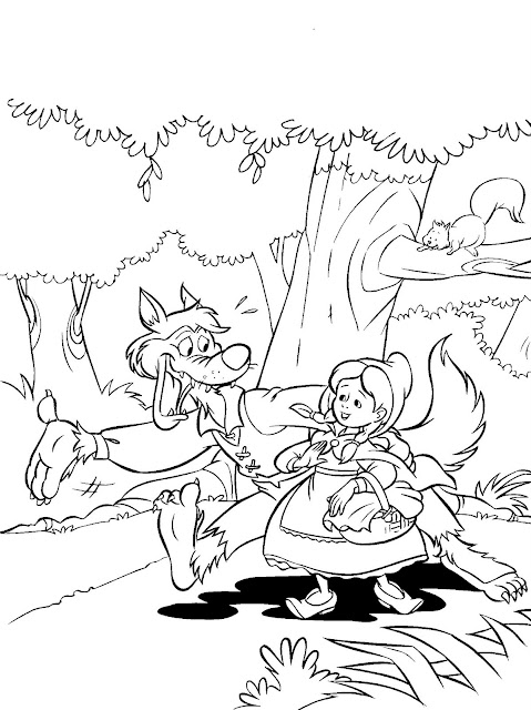 CAPERUCITA ROJA DIBUJOS PARA COLOREAR