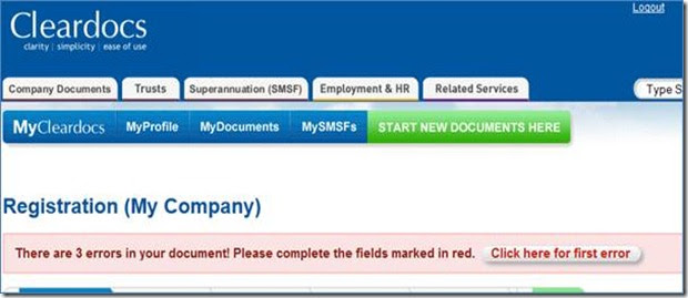 Cleardocs: Improved document completion experience