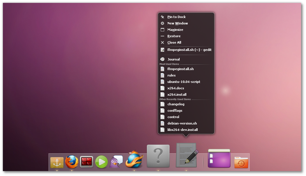 Improved Docky Zeitgeist Integration Makes You Forget You Have A File Manager ~ Web Upd8: Ubuntu ...