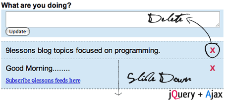 Live Update and Delete Records with Animation Effect using Jquery and Ajax.