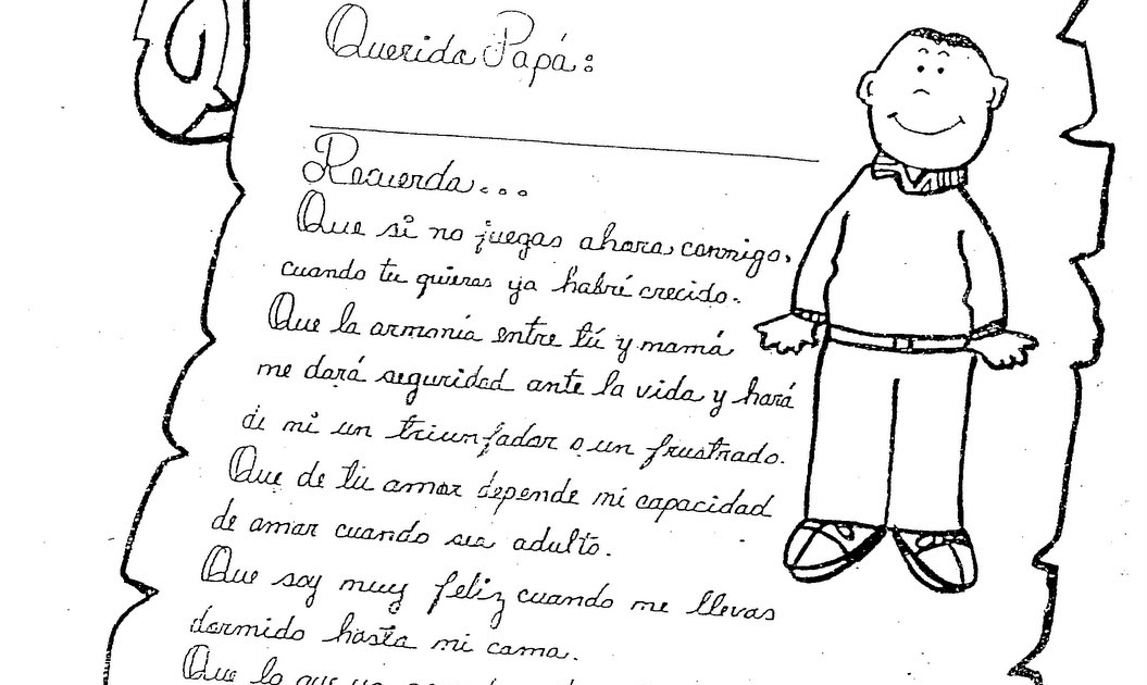 Letter to my dad in spanish - free coloring pages | Coloring Pages