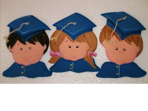 Niños graduados de foamy - Imagui