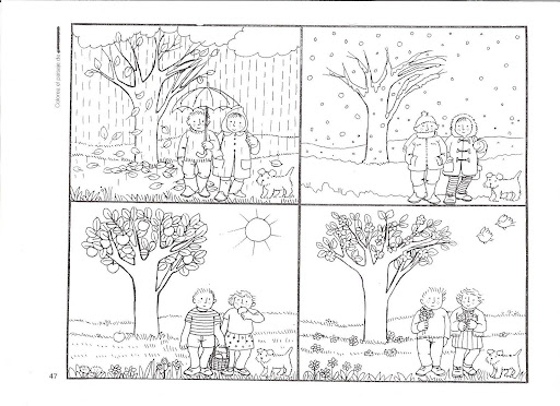 COLOREAR Y APRENDER LAS ESTACIONES DEL AÑO