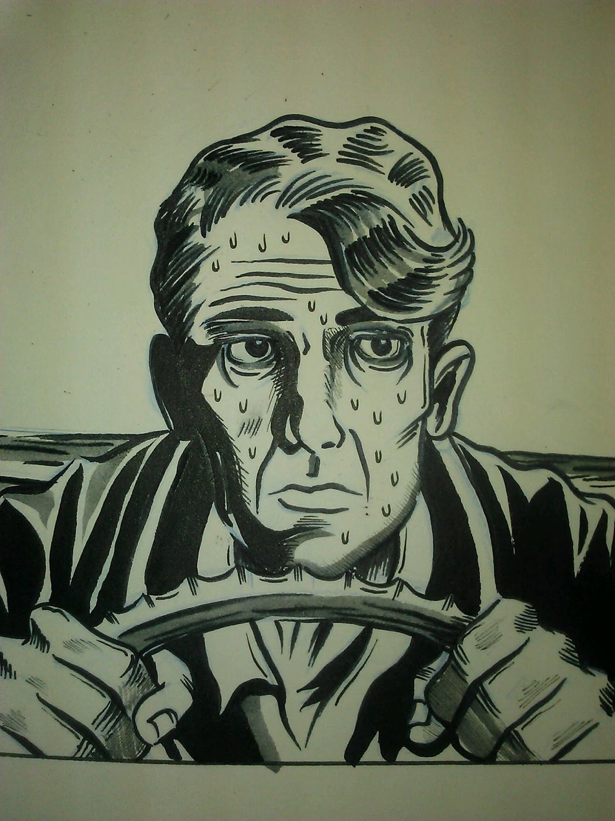 MIKE WOLFMAN ART: Driving Him Insane Sketch