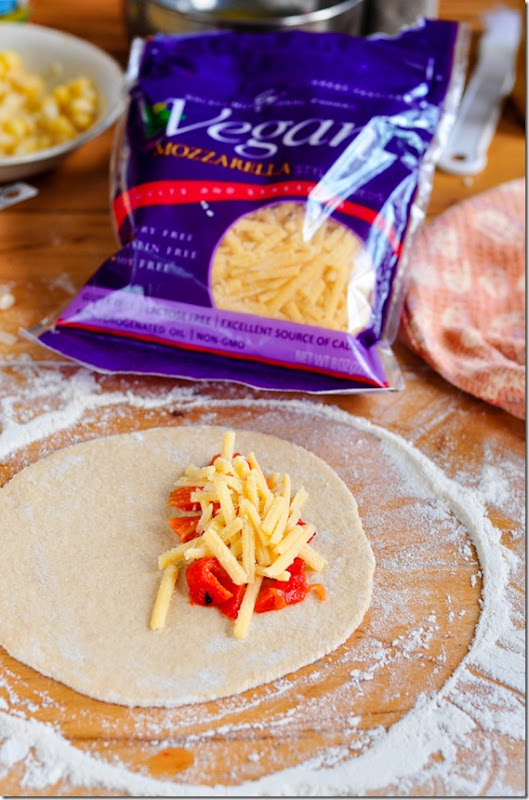 Vegan Calzones with beans and Hominy - Pancake Ninja