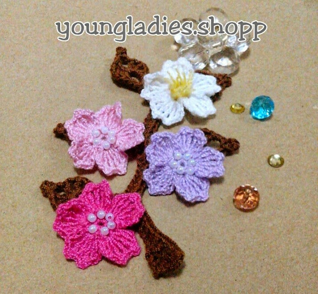 youngladieshome: Cherry Blossom Crochet Pattern