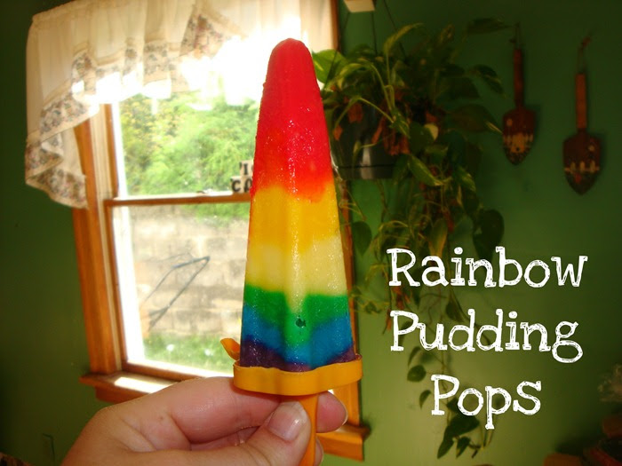 Moments of Mommyhood: Rainbow Pudding Pops