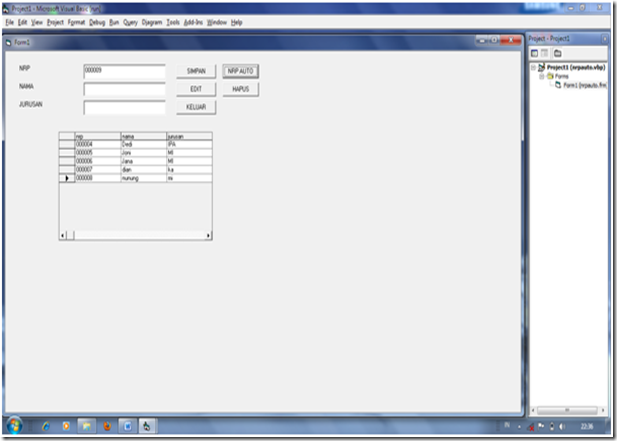 Penomoran Otomatis Di Visual Basic 6.0 - Teknik Informatika