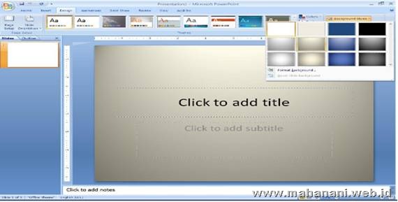 MEMBERI WARNA ATAU MOTIF PADA LATAR BELAKANG/BACKGROUND STYLES ...
