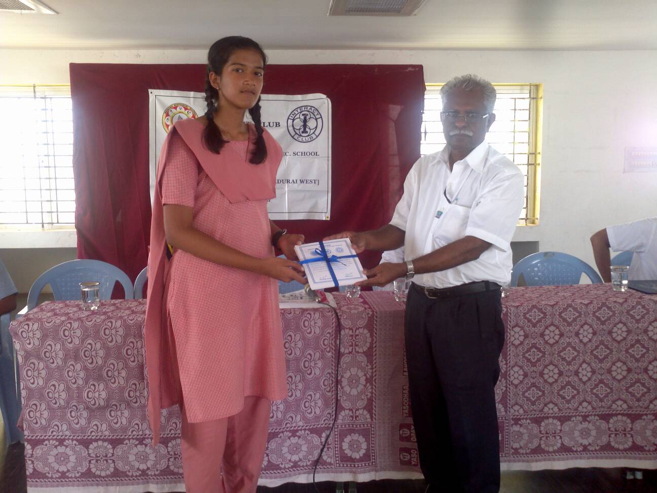 Rotary Club of Madurai West: interact installation at mahatma baba ...