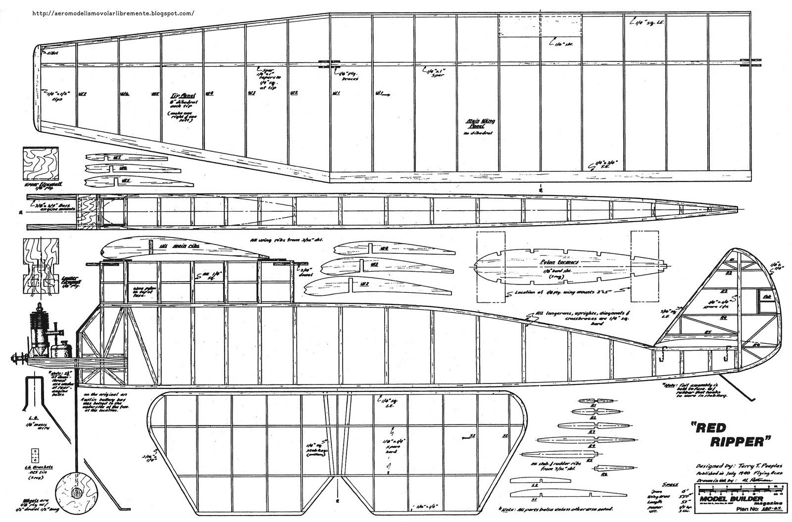 RED RIPPER de Jerry Peeples. 1940 | Power Models - Backup
