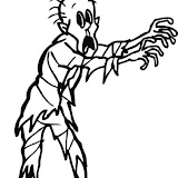 ZOMBIE COLORING PAGES