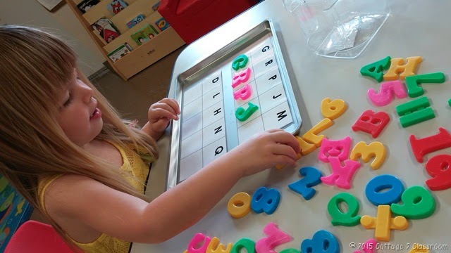 Cottage to Classroom: DIY Magnetic Letter Matching