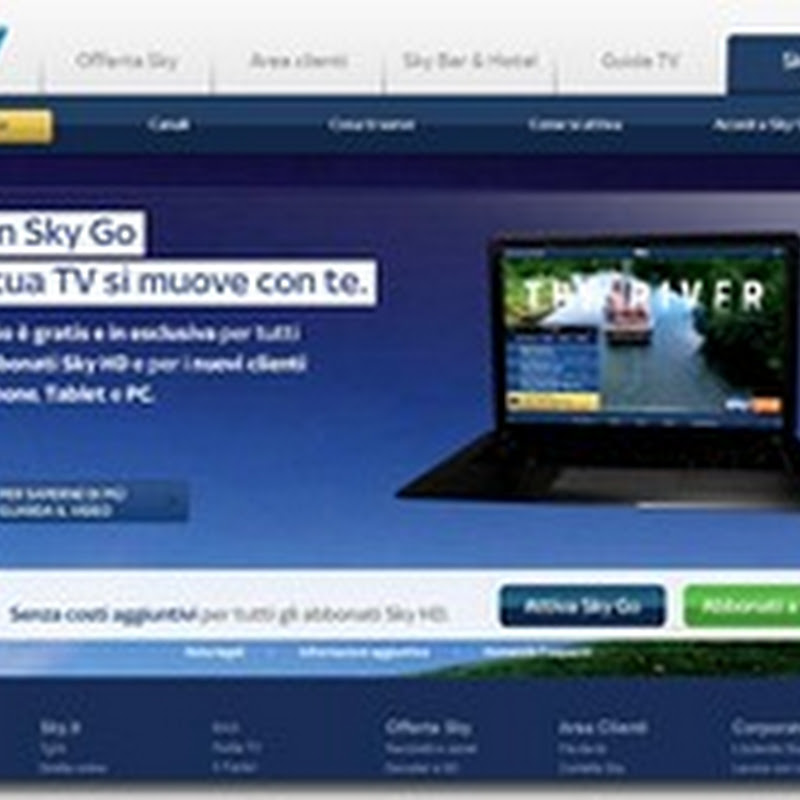 Sky regala il servizio Sky Go ai clienti HD