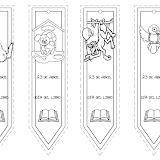 Marcapáginas para colorear