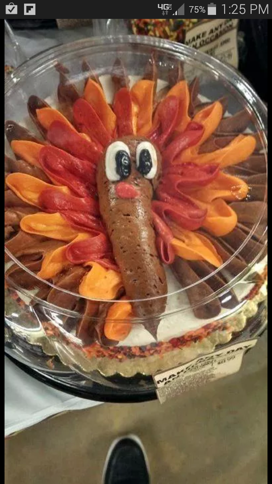 Turkey poop cake!