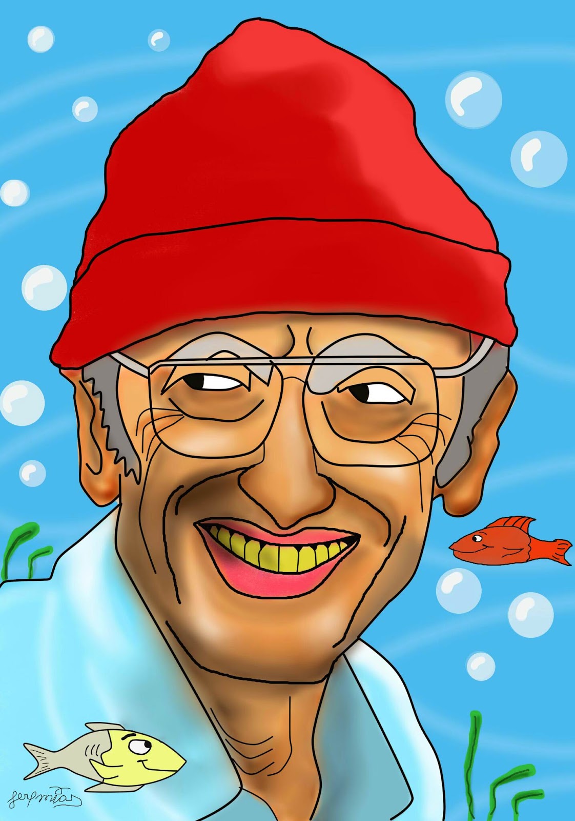 Jeremias Cartoons: JACQUES COUSTEAU