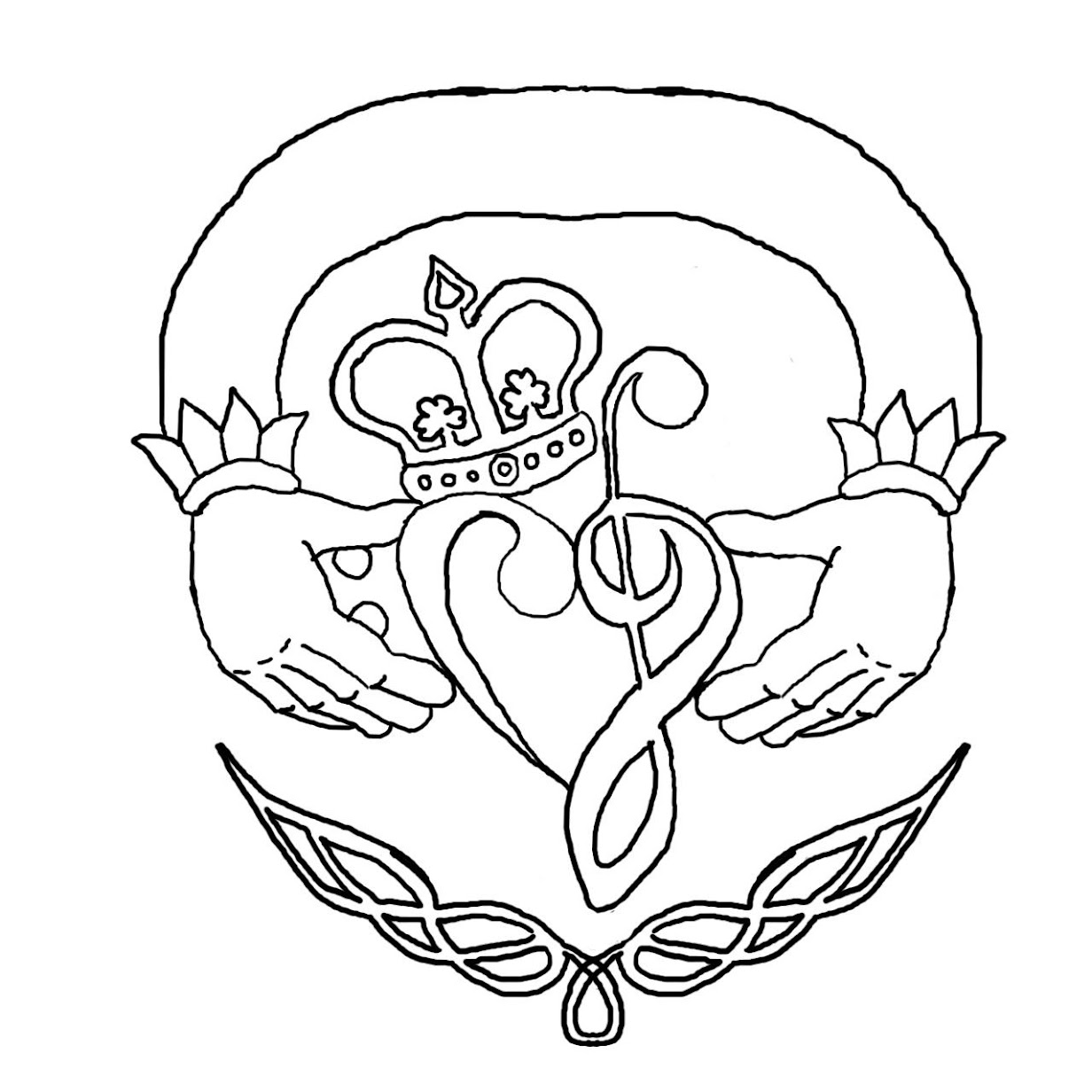 Claddagh Coloring Pages