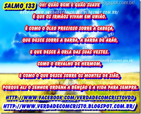 VERDADE COM CRISTO: SALMO 133