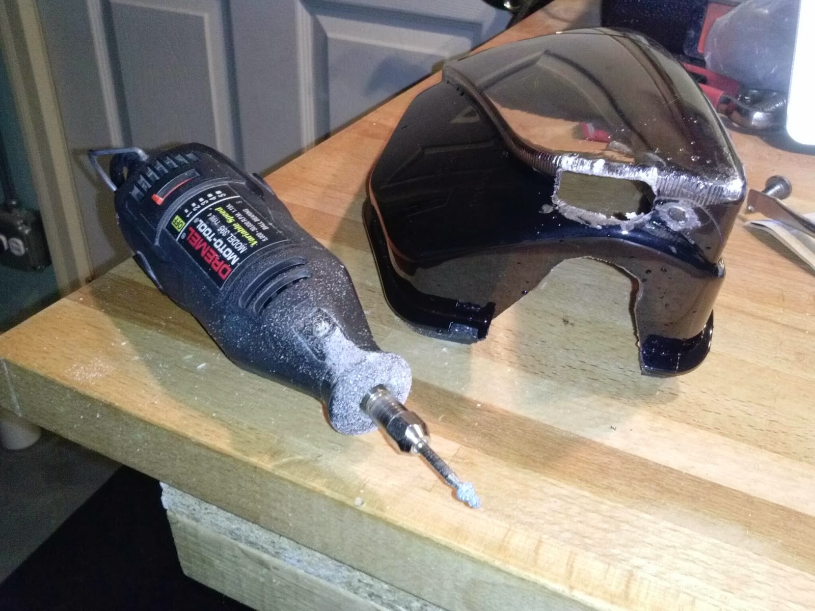 Geoff's KLR650 project: Installed 'custom' bark busters