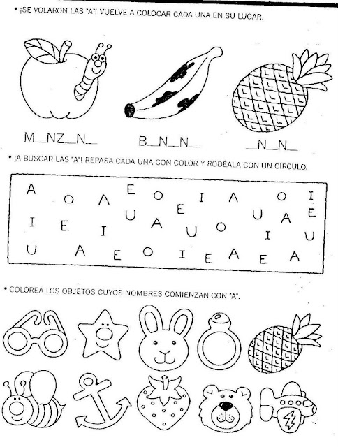 Actividades con la letra A