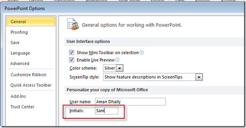 New Delhi Powershell User Group Powershell And Ms Office Setting User Initials In Ms Office