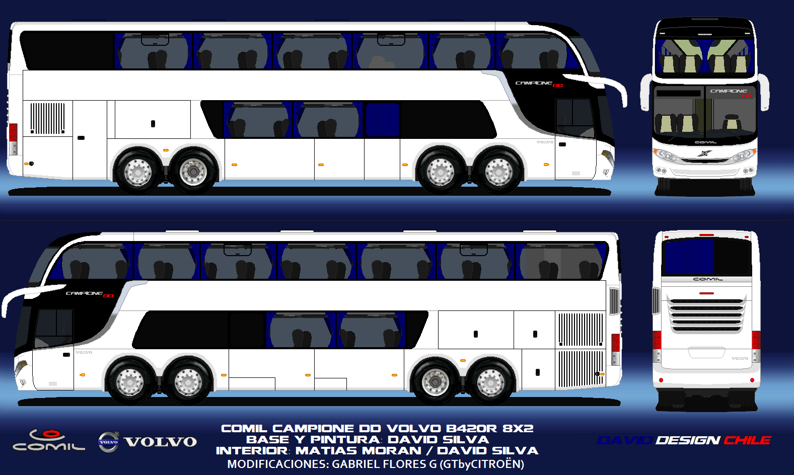 Bases Chile: Comil Campione DD Volvo B420R 8x2