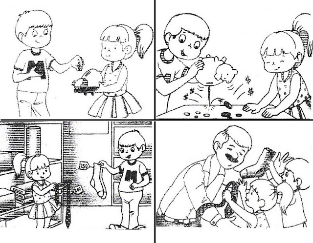 ESCENAS PARA ORDENAR Y COLOREAR