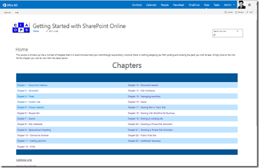 Getting Started With Sharepoint Online Tutorial Template Ciaops