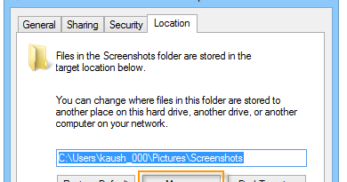How to Change the Location of the "Screenshots" Folder in Windows 8
