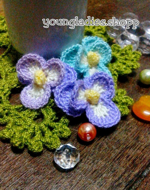 youngladieshome: Violet Crochet Flower Pattern