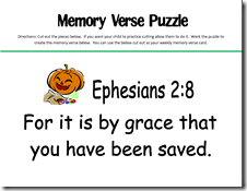 Memory Verse Helps-Ephesians 2:8