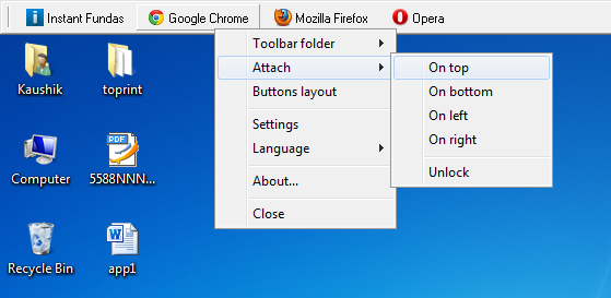 OldBar: Add Detachable Custom Toolbars to Windows 7 Desktop