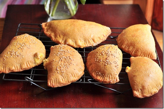 Navy bean and hominy calzones with real cheese - Pancake Ninja