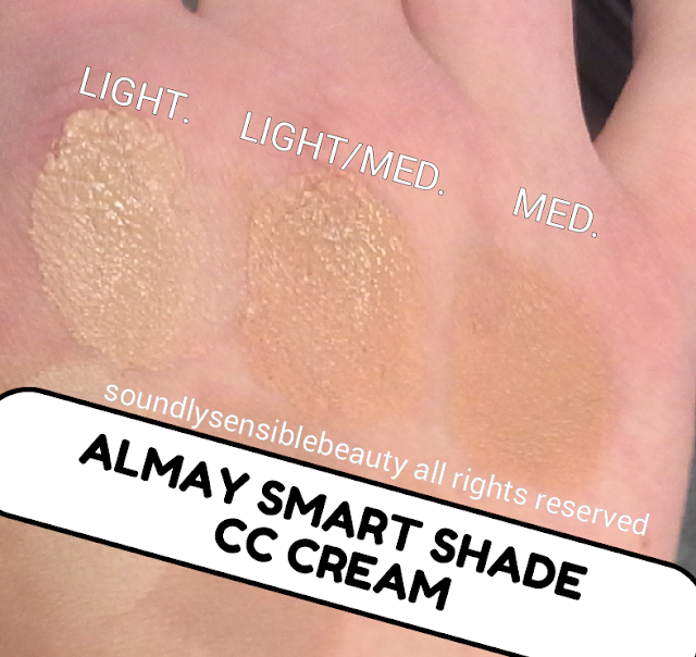 Almay Smart Shade CC Cream SPF 30; Swatches of Shades. Review Coming Soon!