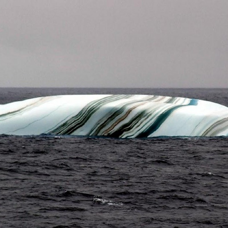 Colour Striped Icebergs | Amusing Planet