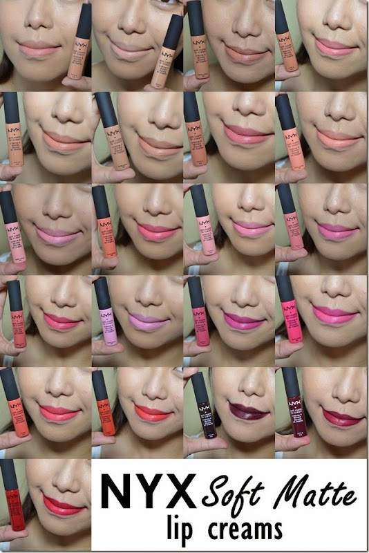 Say Tioco (Lifestyle and Beauty): NYX SOFT MATTE LIP CREAM SWATCHES