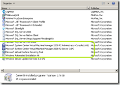 How to uninstall System Center Virtual Machine Manager