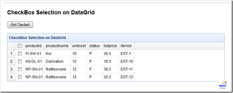 Mrkt 的程式學習筆記 Jquery Easyui Datagrid Checkbox 資料設定與取值