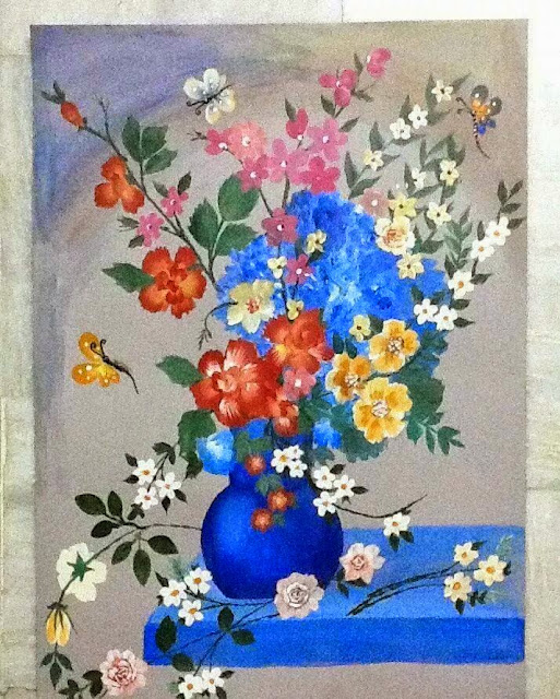 Vase with Flowers, Acrylic Painting!!