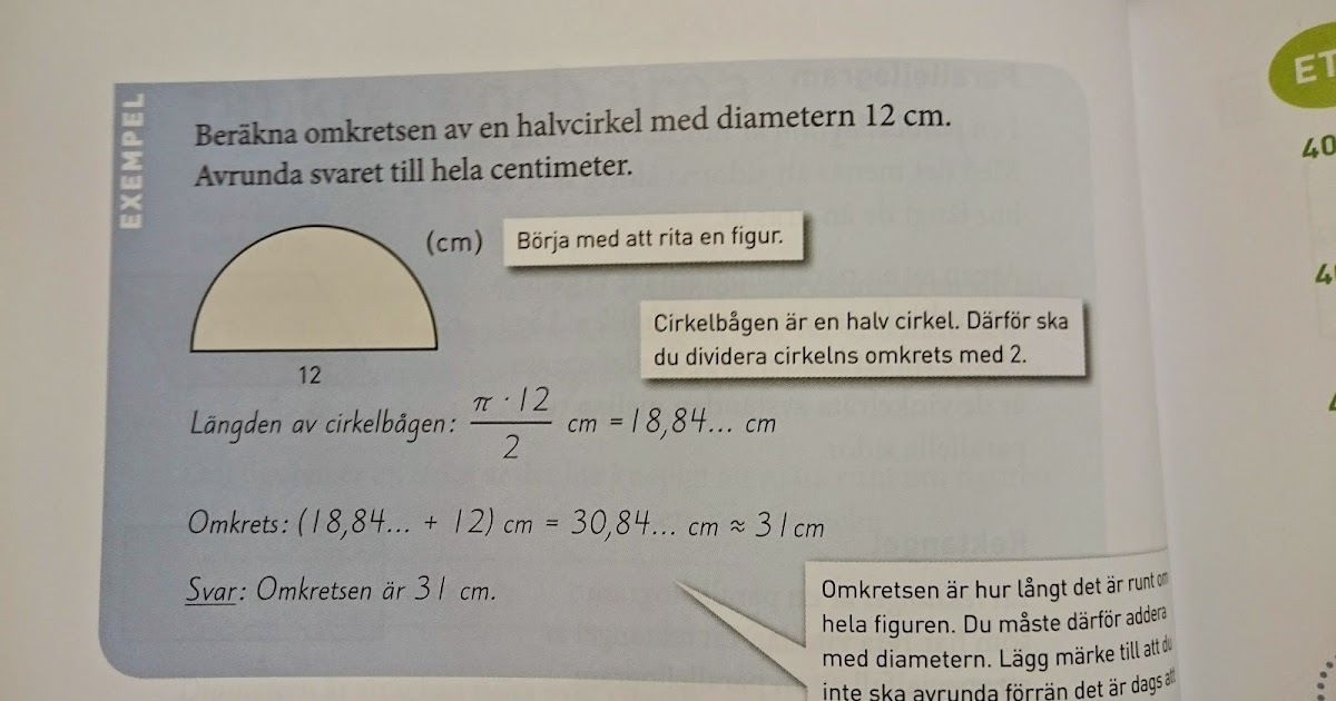 Matematik år8: Omkrets och area