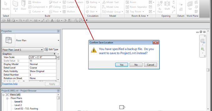 Revit ArchCenter: Revit Backup File Notice