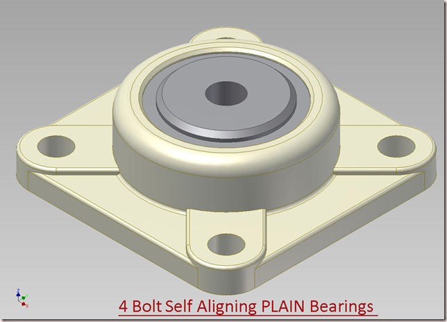 3D Solid Modelling Videos: 4 Bolt Self Aligning PLAIN Bearings ...