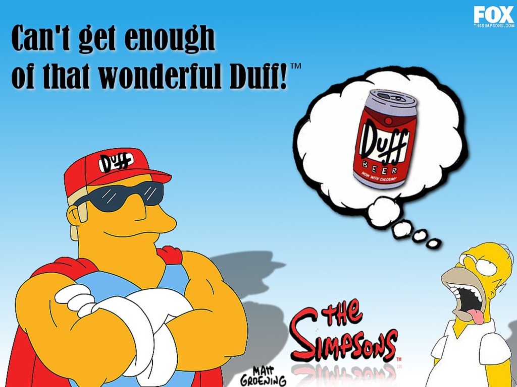 LAS COPAS POR SU NOMBRE: DUFF, la cerveza de los Simpson.