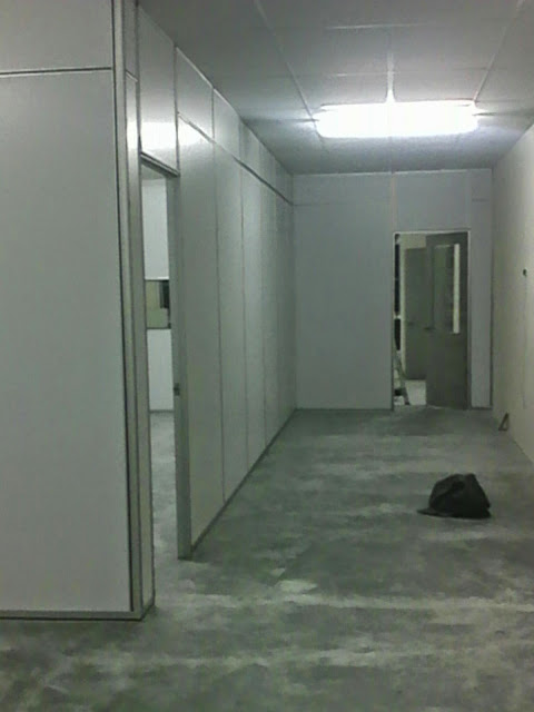 Plaster Ceiling and Wall (drywall gypsum construction): Office ...