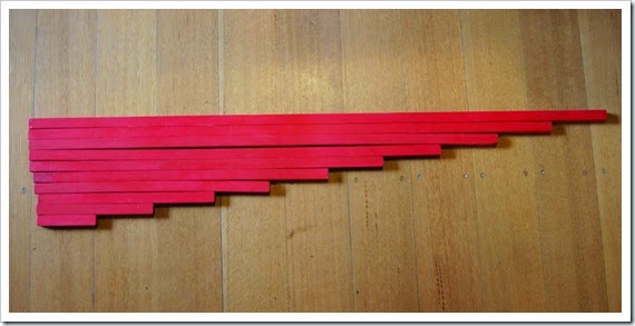 Montessori Items for Sale: Homemade Red Rods and Large Number Rods