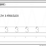 FICHAS PARA APRENDER EL NUMERO 3
