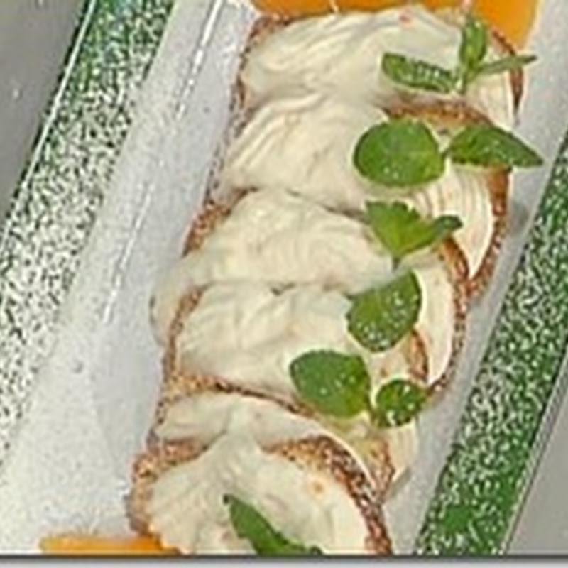 Babà al rum con spuma di arancia e meringa alla francese